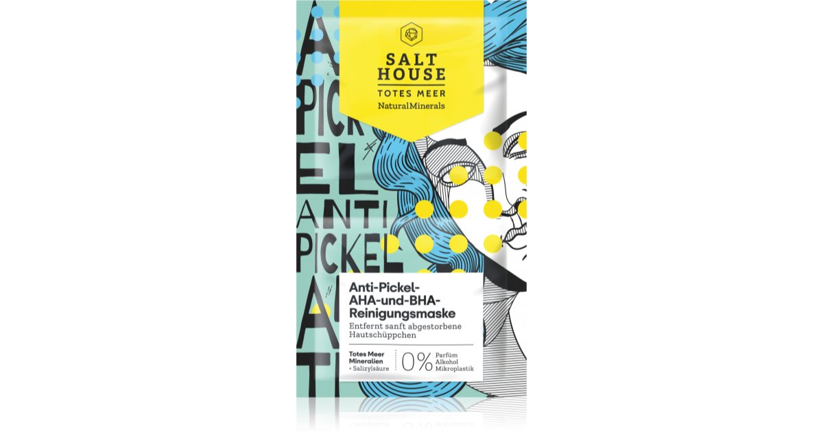 Salt House Natural Minerals Anti-pimple AHA and BHA Cleansing Mask ...