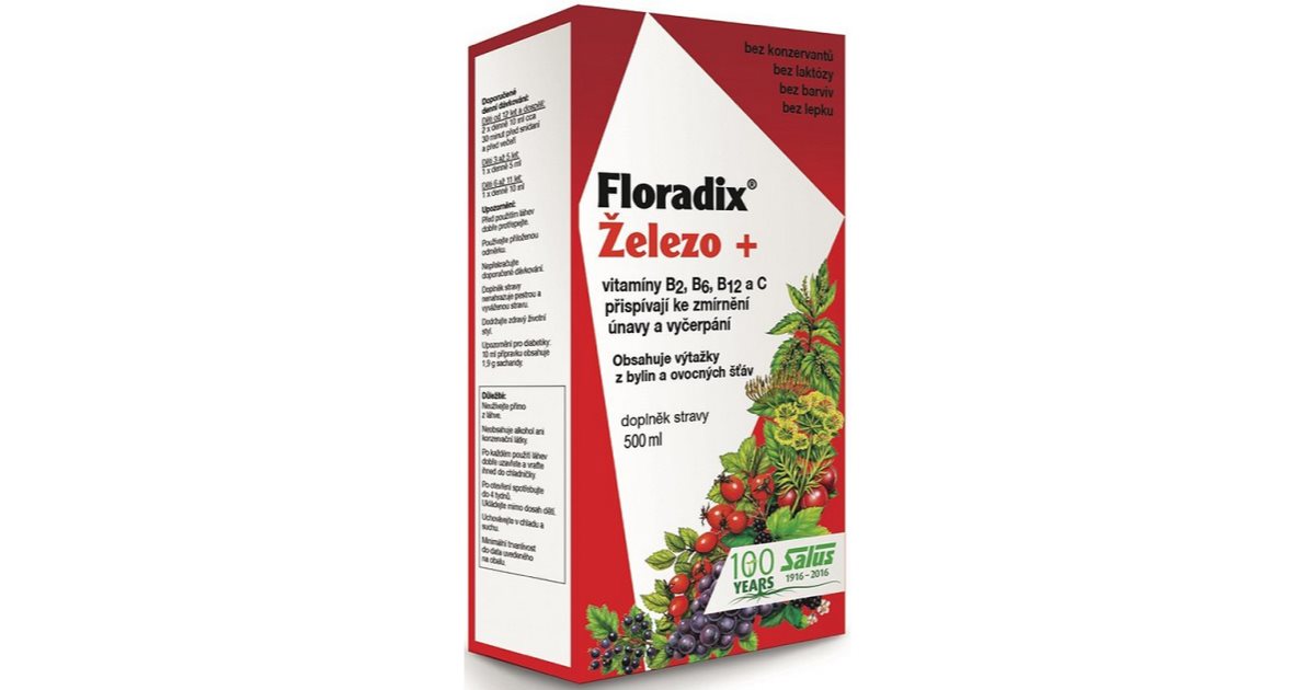 Salus Floradix Železo+ syrup for better formation of blood cells ...