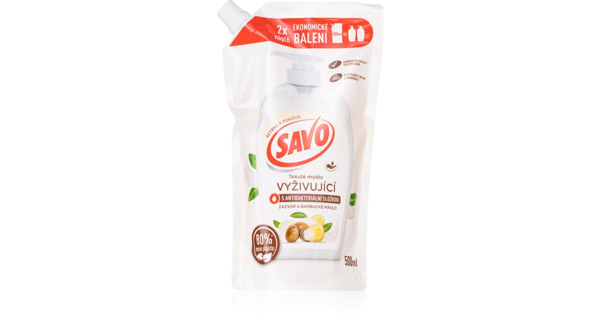 Savo Shea Butter & Ginger liquid hand soap refill | notino.co.uk