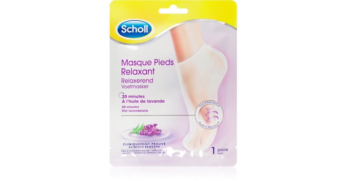 Scholl Expert Care regenerating foot mask in sock form with lavender ...