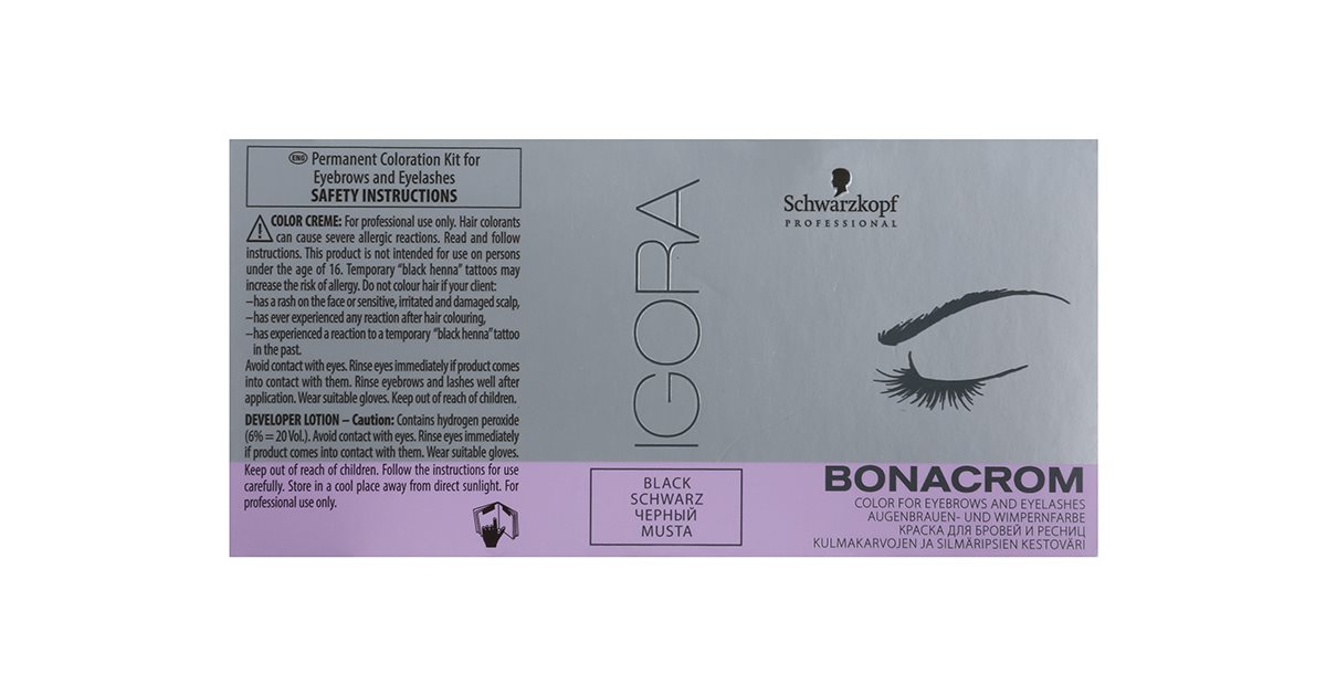 Schwarzkopf Professional Igora Bonacrom Eyebrow Dye with Activator ...