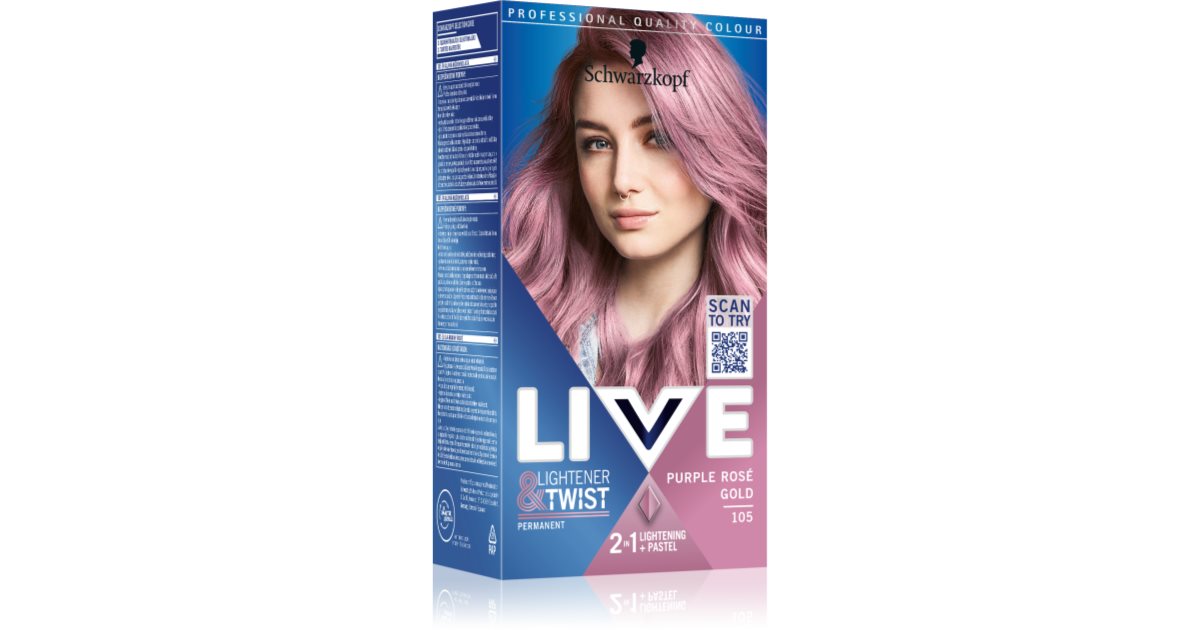 Schwarzkopf LIVE Lightener & Twist Permanent Hair Dye for lightening ...