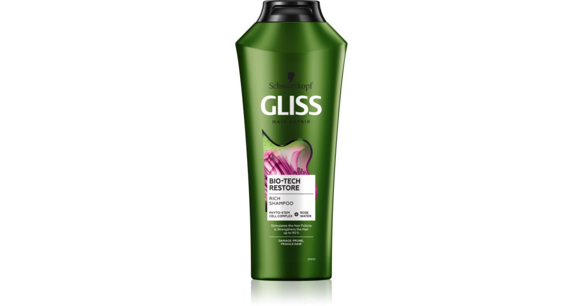 Schwarzkopf Gliss Bio-Tech Restore Intensive Shampoo For Damaged And ...