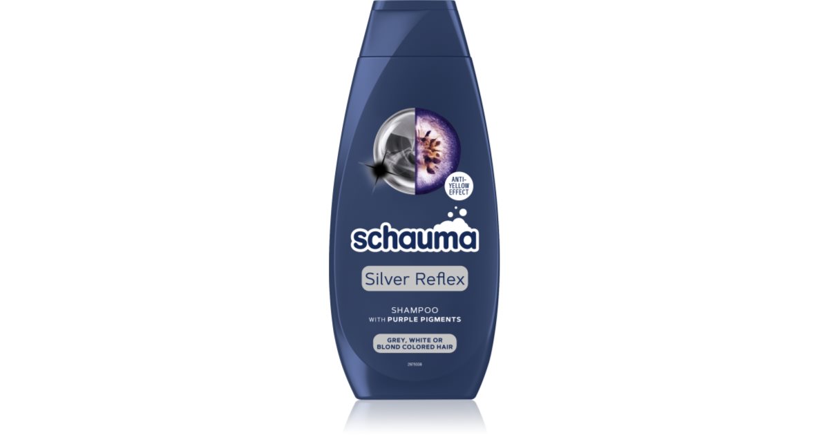 Schwarzkopf Schauma Silver Reflex shampoo die gele tonen neutraliseert ...