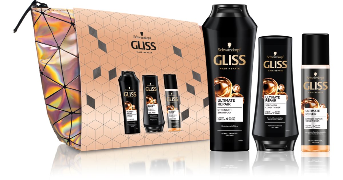 Schwarzkopf Gliss Ultimate Repair darilni set (za poškodovane in krhke ...