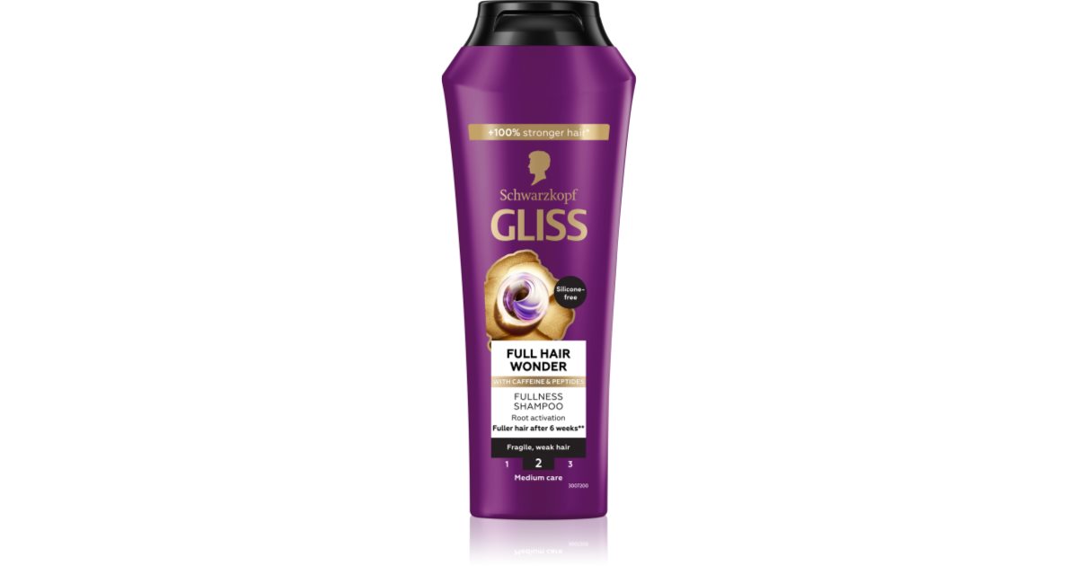 Schwarzkopf Gliss Full Hair Wonder shampoo rigenerante per capelli ...
