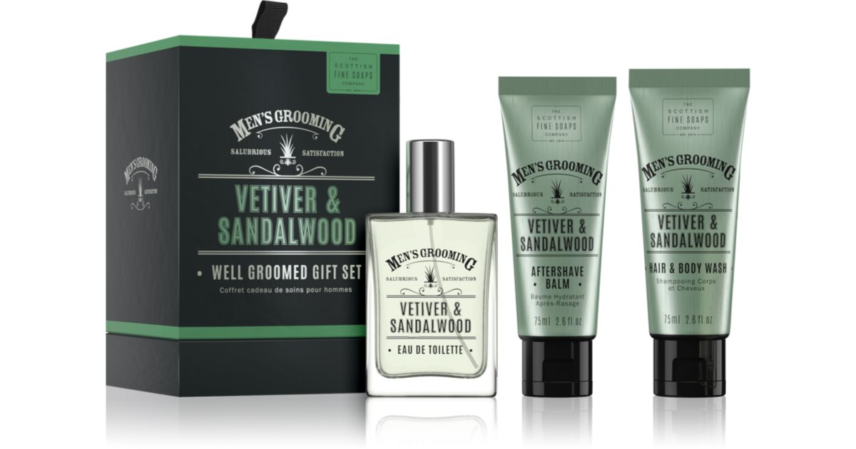 Scottish Fine Soaps Well Groomed Gift Set Vetiver & Sandalwood gift set ...