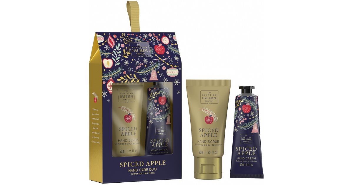 Scottish Fine Soaps Spiced Apple Hand Care Duo gift set (for hands ...