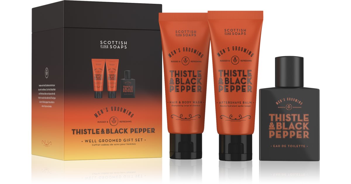 Scottish Fine Soaps Thistle & Black Pepper Well Groomed Gift Set gift ...