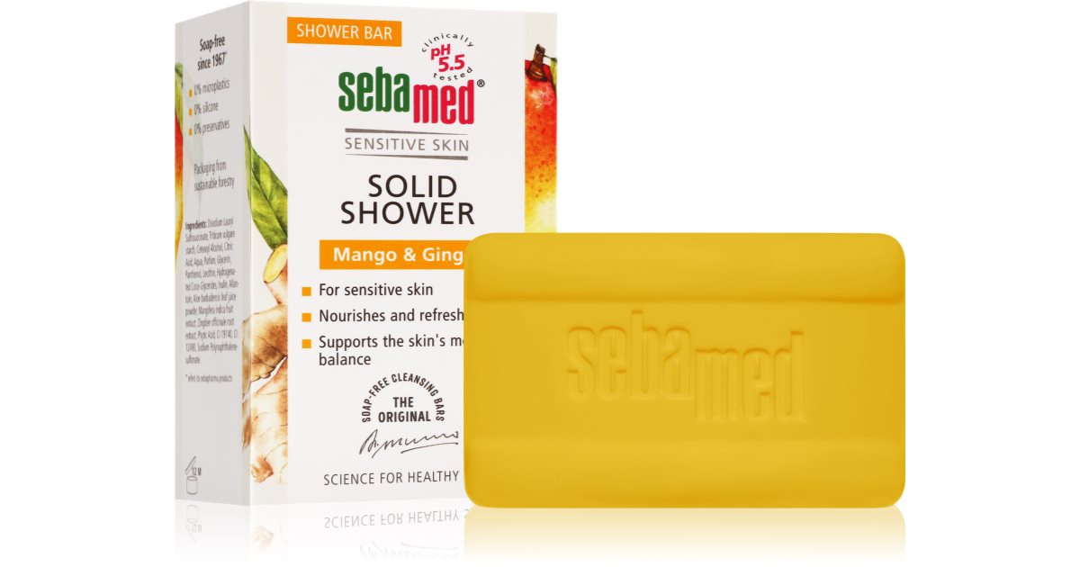 Sebamed Sensitive Skin Solid Shower syndet bar with nourishing and ...