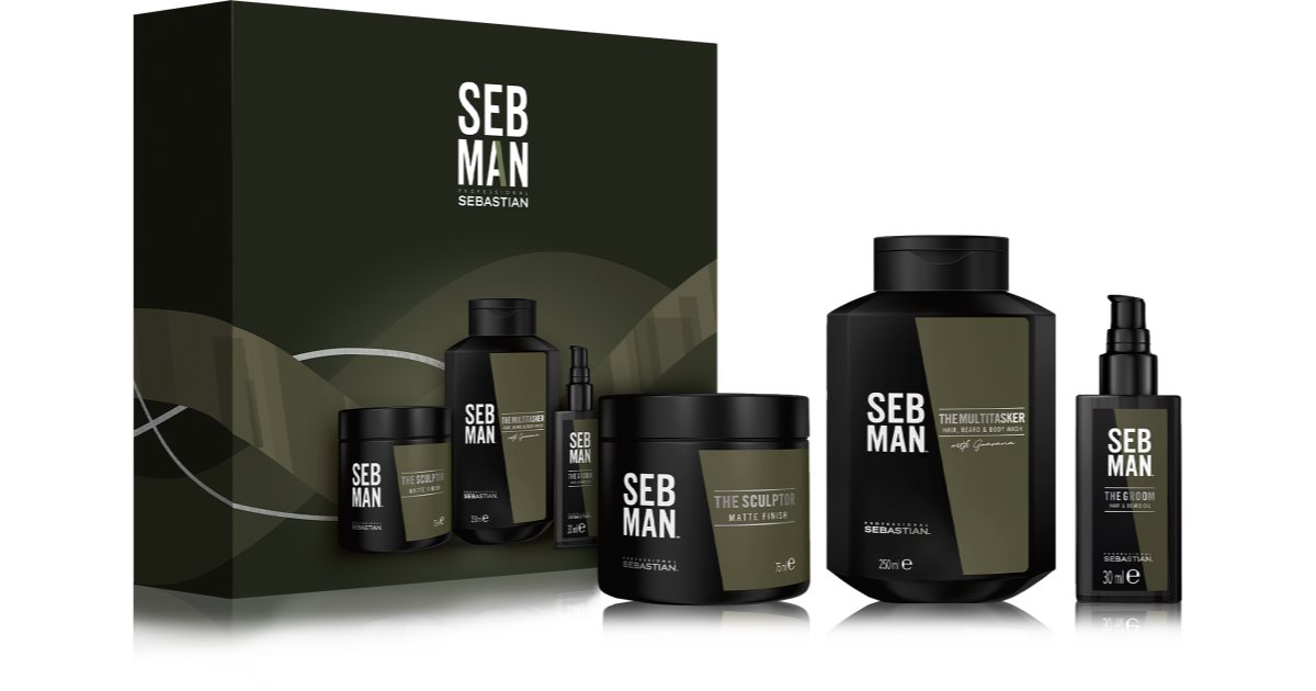 Sebastian Professional SEB MAN coffret cadeau pour cheveux, barbe et ...
