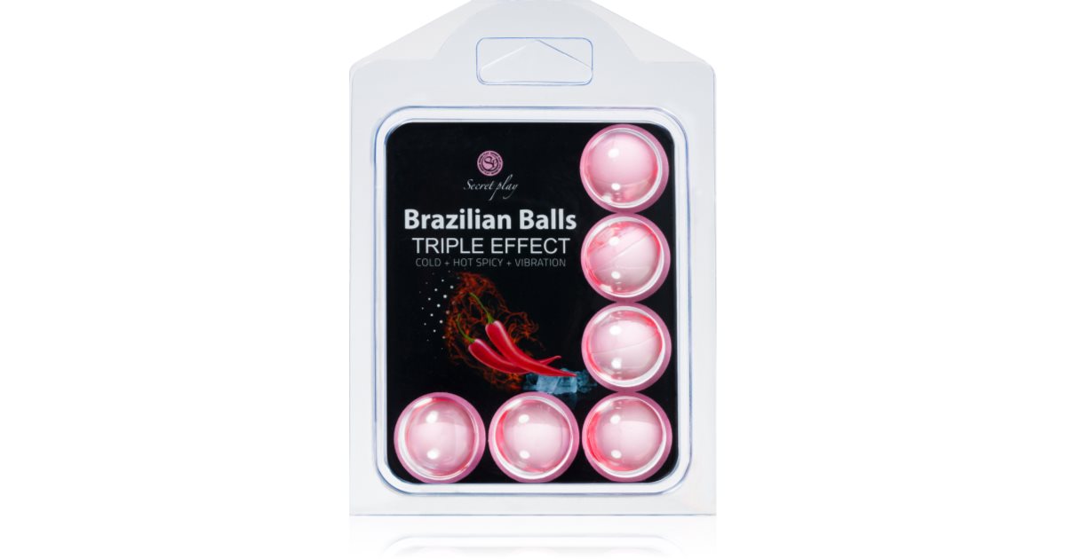 Secret play Brazilian 6 Balls Set Triple Effect Massage Oil | notino.ie