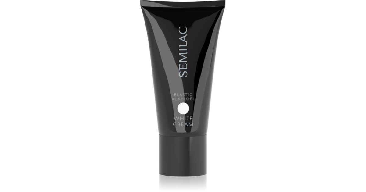 Semilac Acrylgel Elastic White Cream akrilinis gelis nagams | notino.lt