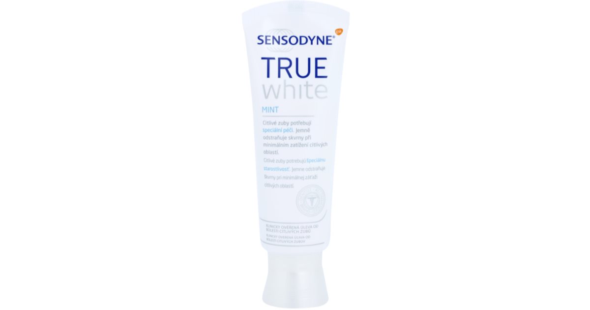 Sensodyne True White Mint Whitening Toothpaste Against Stains on Tooth ...