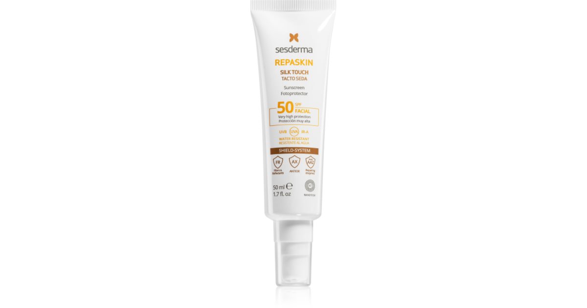 Sesderma Repaskin Silk Touch слънцезащитен крем за лице SPF 50 | notino.bg