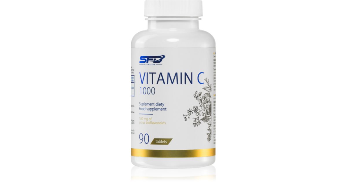 SFD Nutrition Vitamin C 1000 Tabletten zur Unterstützung des Immunsystems und für gesunde Zähne ...