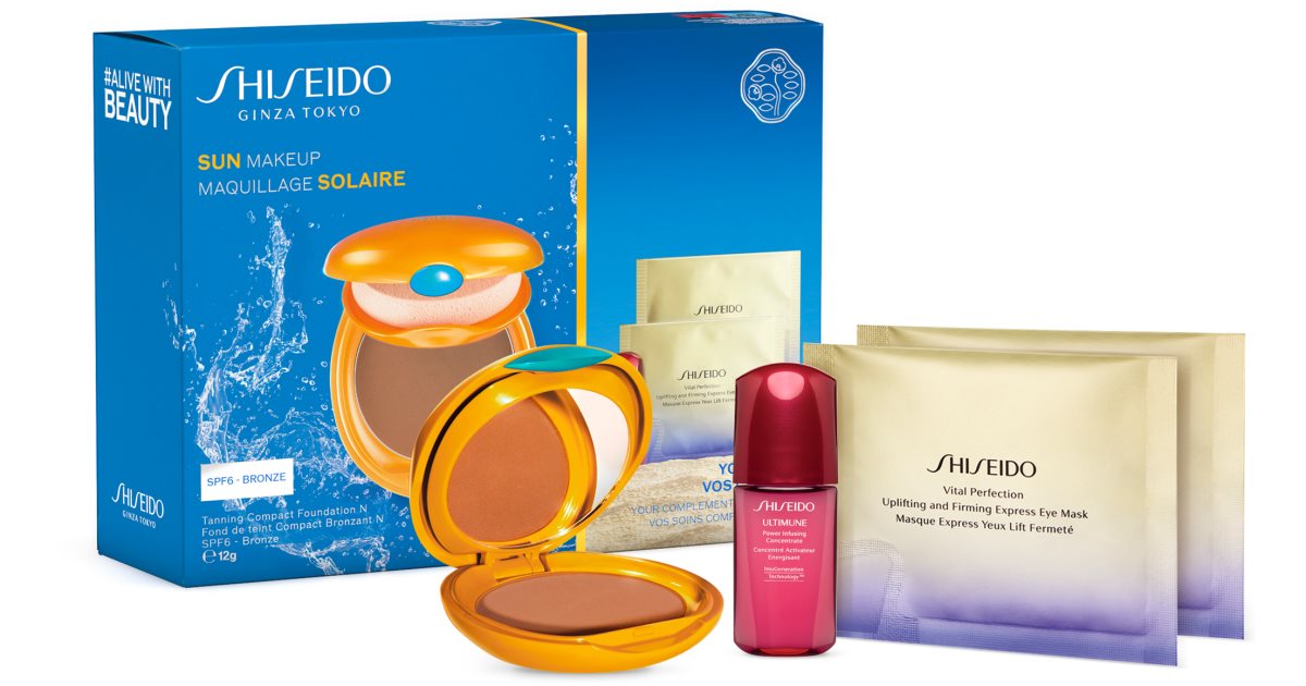 Shiseido Sun Care TANNING COMPACT BRONZE SET Gift Set (for the perfect ...