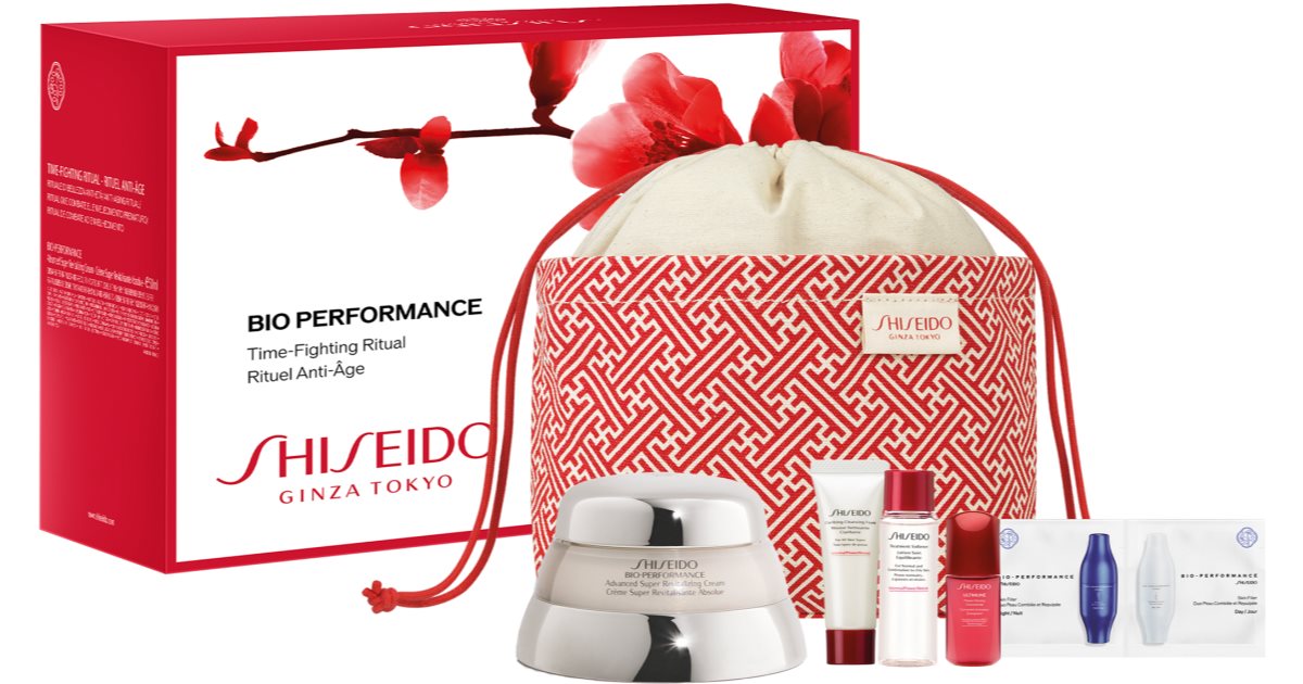 Shiseido Bio-Performance Pouch Set Gift Set(with anti-wrinkle effect ...