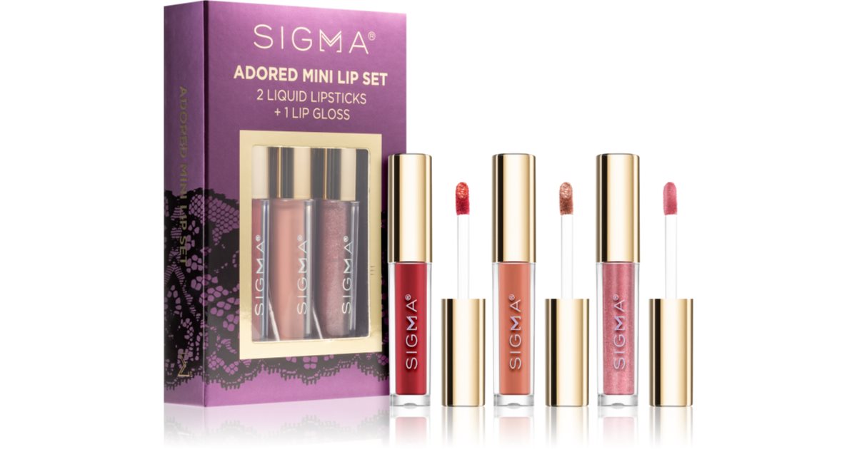 Sigma Beauty Magnifique Adored Mini Lip Set Gift Set (for Lips ...