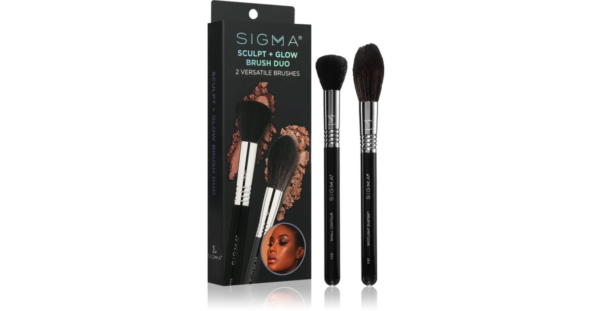 Sigma Beauty Brush Duo Beauty Sculpt + Glow Brush Set for the perfect ...