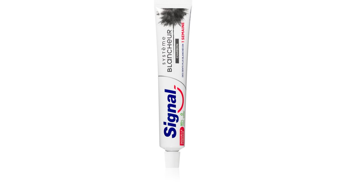 Signal White System Whitening Toothpaste with activated charcoal ...