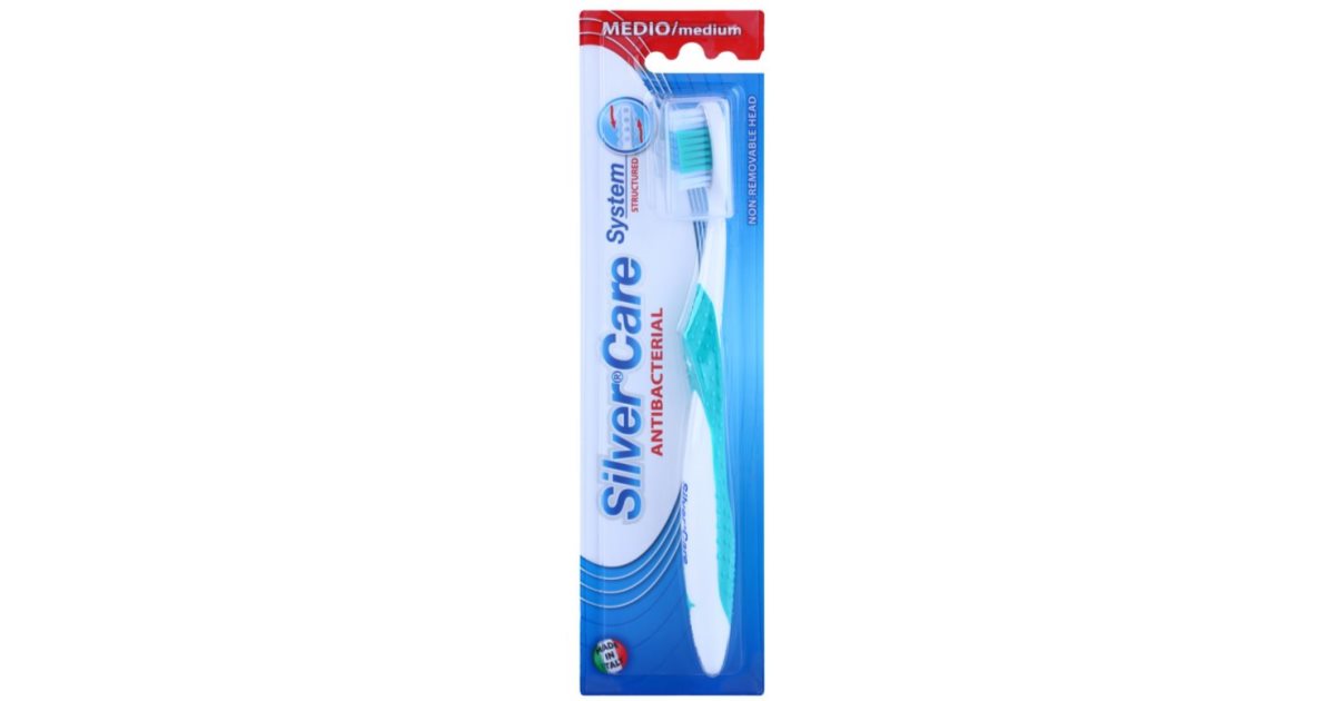SilverCare System Structured Antibacterial Toothbrush Medium | notino.co.uk
