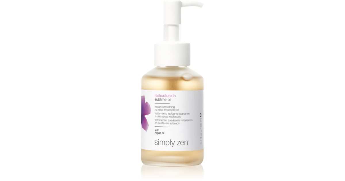 Simply Zen Restructure In huile lissante pour cheveux secs et abîmés ...