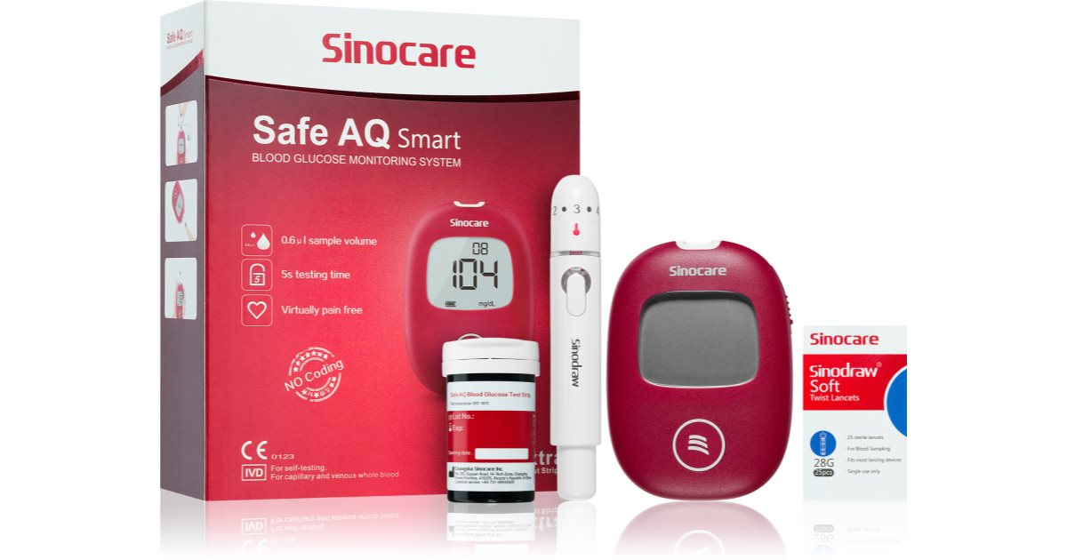 SINOCARE Safe AQ Smart 25 glukometr | notino.cz