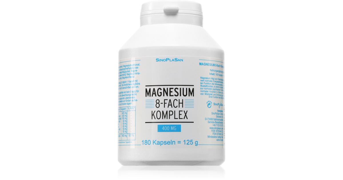 SinoPlaSan Magnesium 8-fach Komplex Kapseln zur Reduzierung von ...