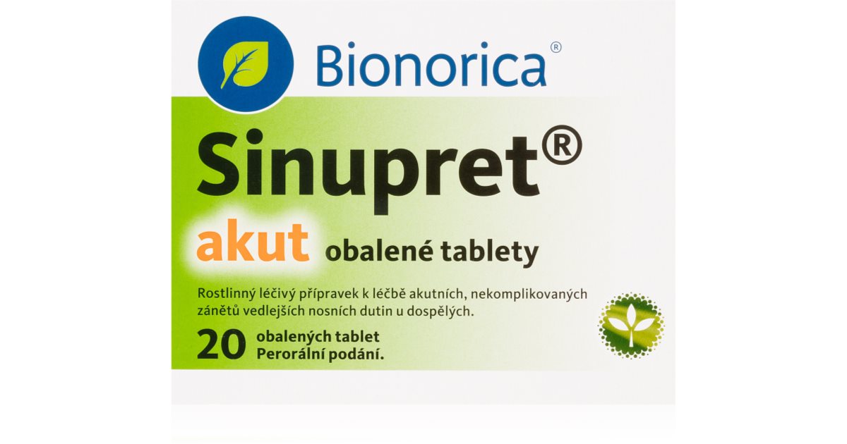Sinupret Sinupret Akut 160mg obalené tablety při zánětu v nosních ...