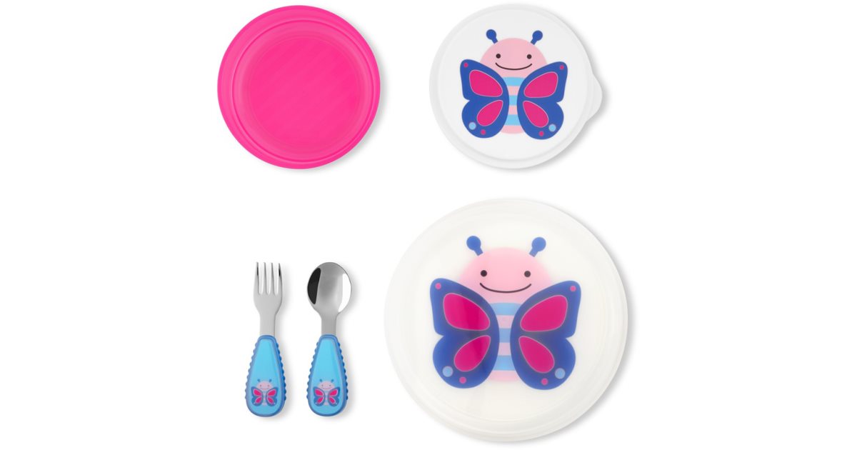 Skip Hop Zoo Butterfly dinnerware set 12 m+ | notino.co.uk