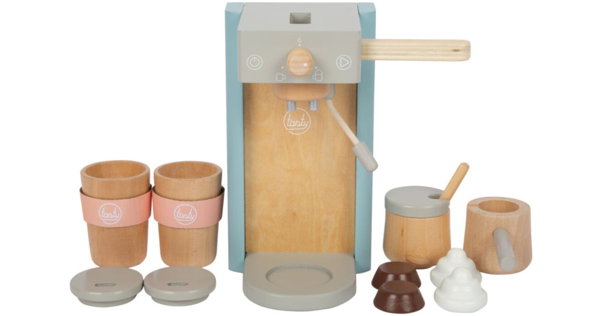 Small foot Tasty Coffee Maker toy set wooden | notino.co.uk