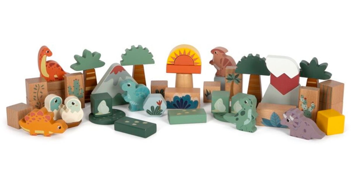 Small foot Wooden Building Blocks Dino activity toy wooden | notino.co.uk
