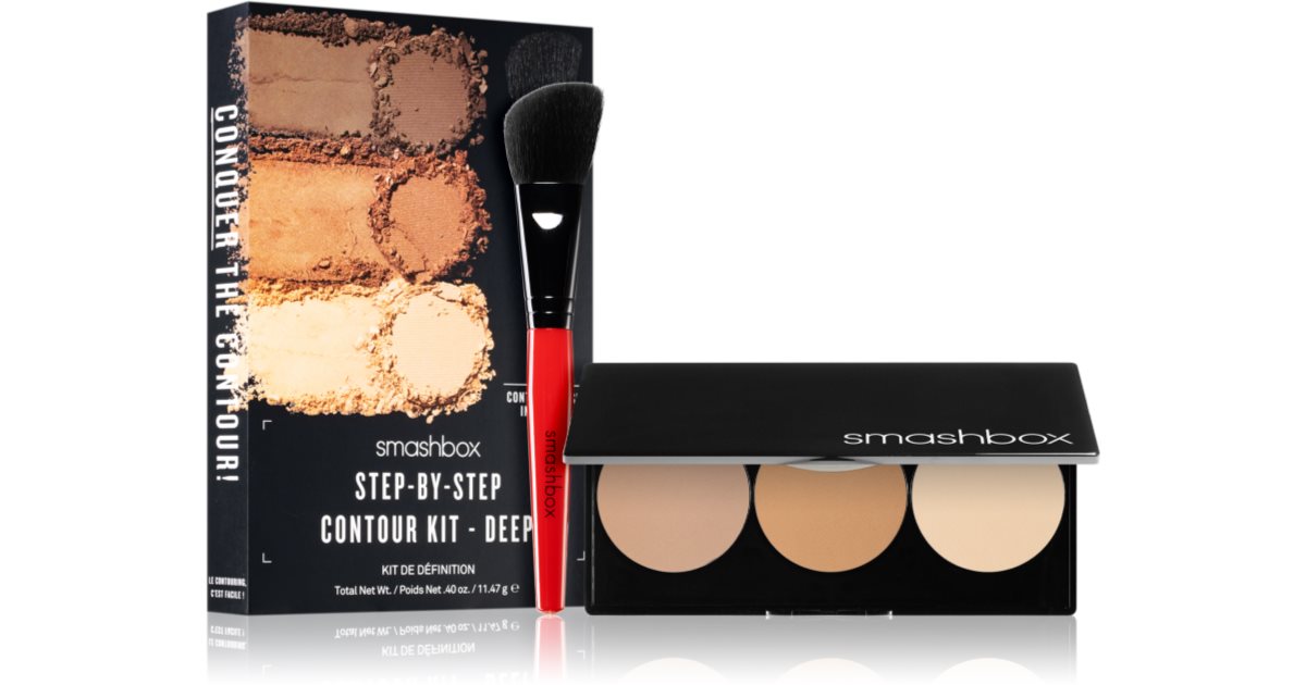 Smashbox Step By Step Contour Kit contouring palette with brush ...