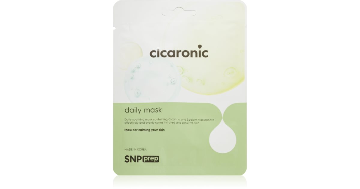 SNP Prep Cicaronic Calming Face Sheet Mask for dry and irritated skin ...