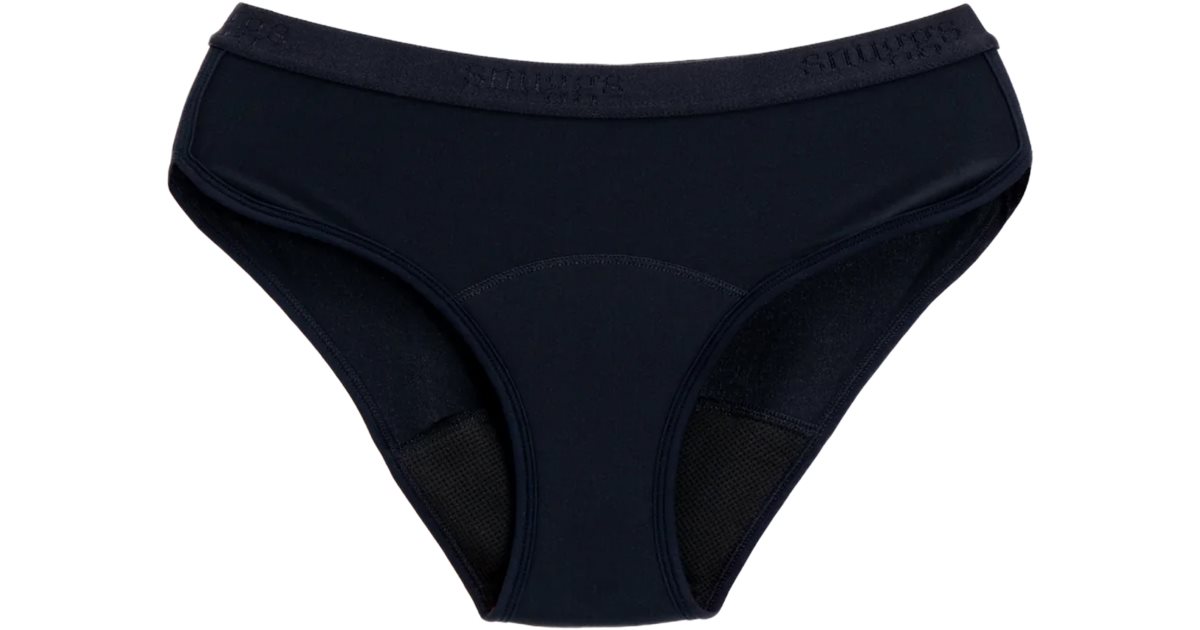 Snuggs Active Classic Heavy Black менструални бикини от плат за силна менструация | notino.bg