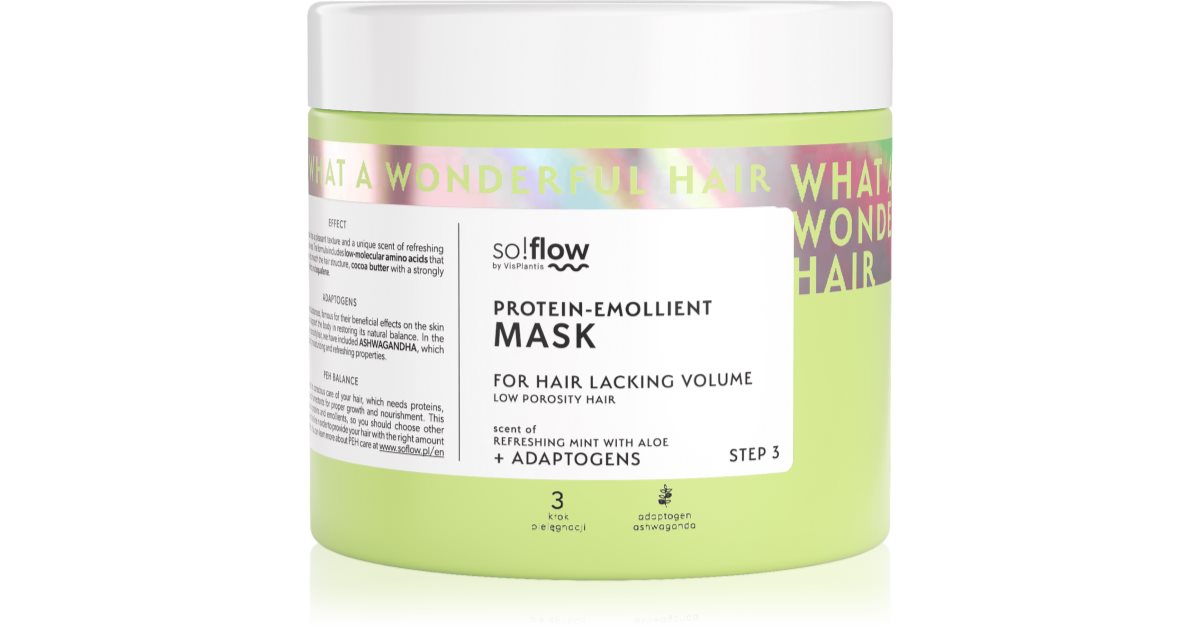 so!flow Low Porosity Hair Protein-Emollient Mask masque pour cheveux ...