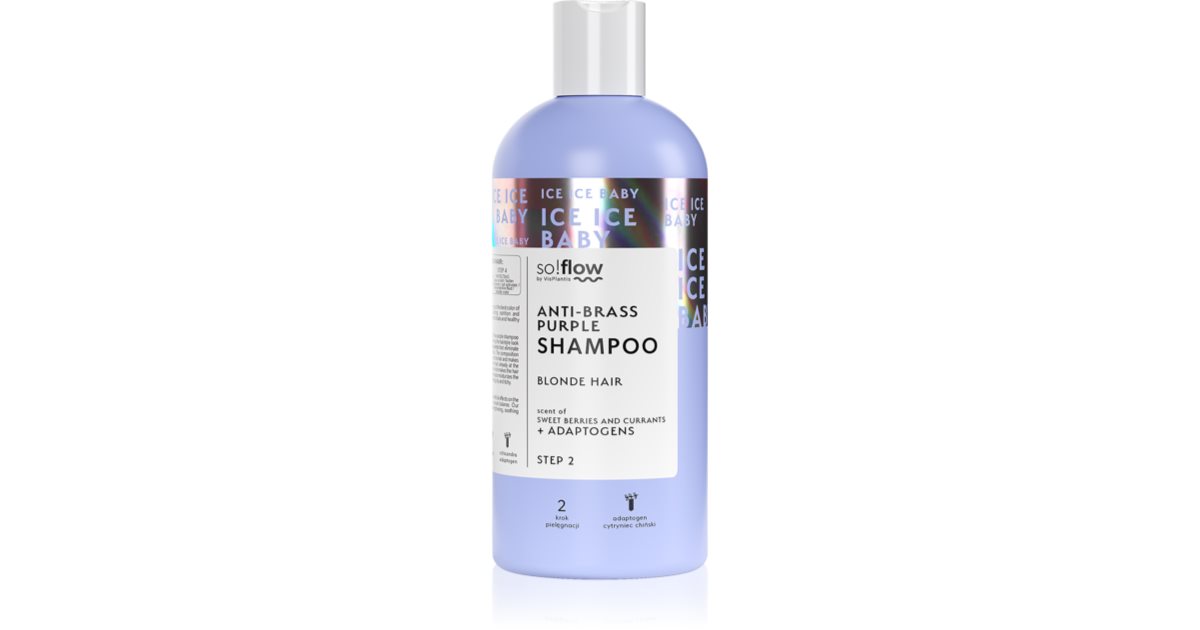 so!flow Cooling Shampoo Blonde Hair purple shampoo neutralising yellow ...