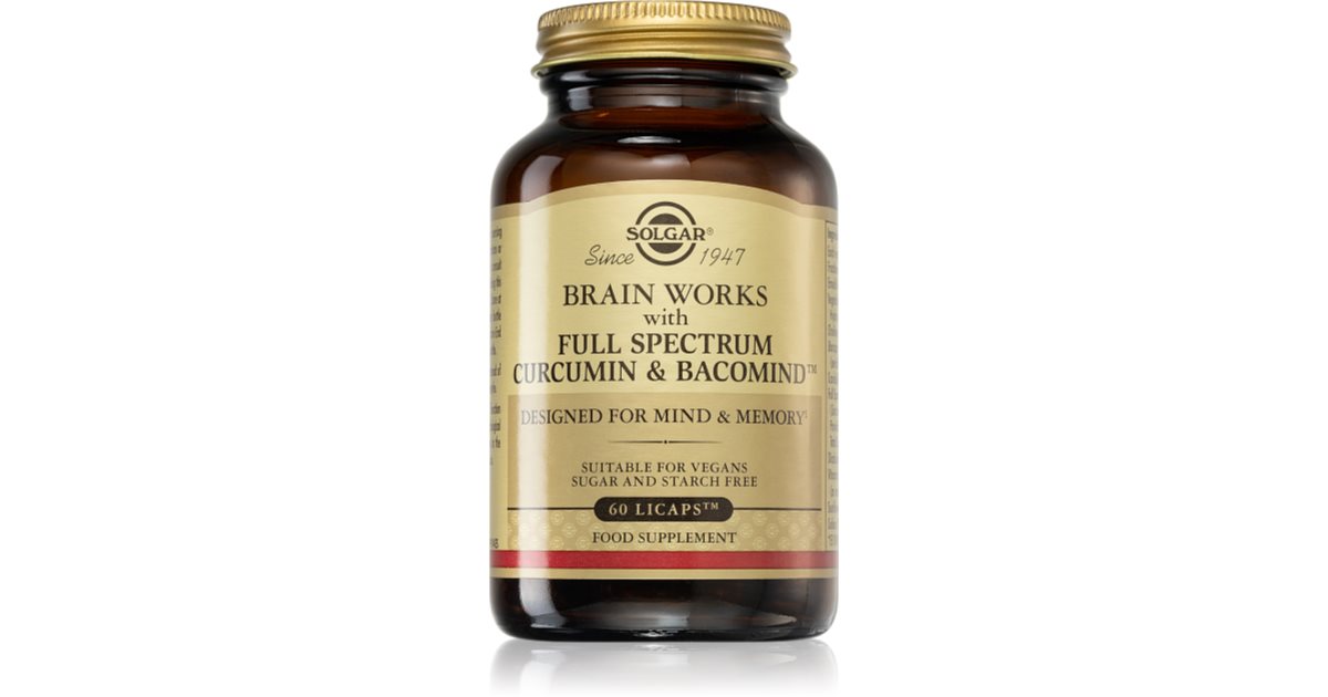 Solgar Brain Works With Full Spectrum Curcumin & Bacomind | notino.pl