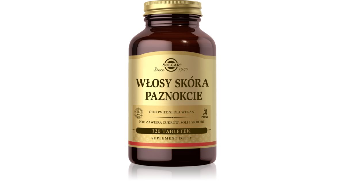 Solgar Włosy Skóra Paznokcie tabletki na piękne włosy, skórę i paznokcie
