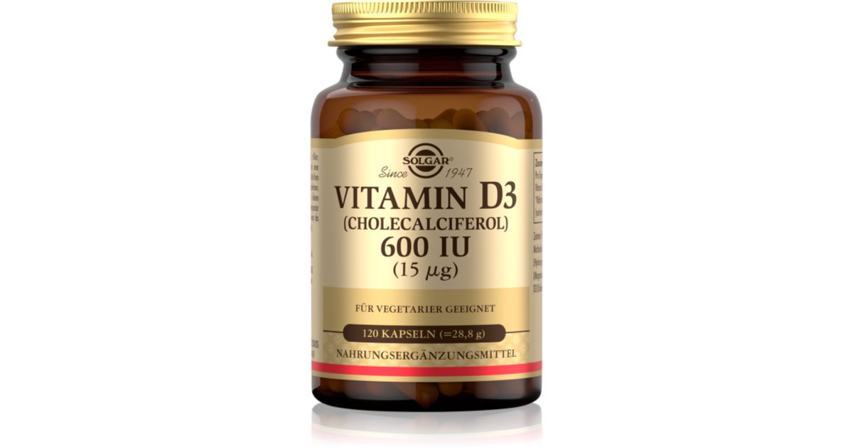Solgar Vitamin D3 600 IU Kapseln mit Vitamin D | notino.at