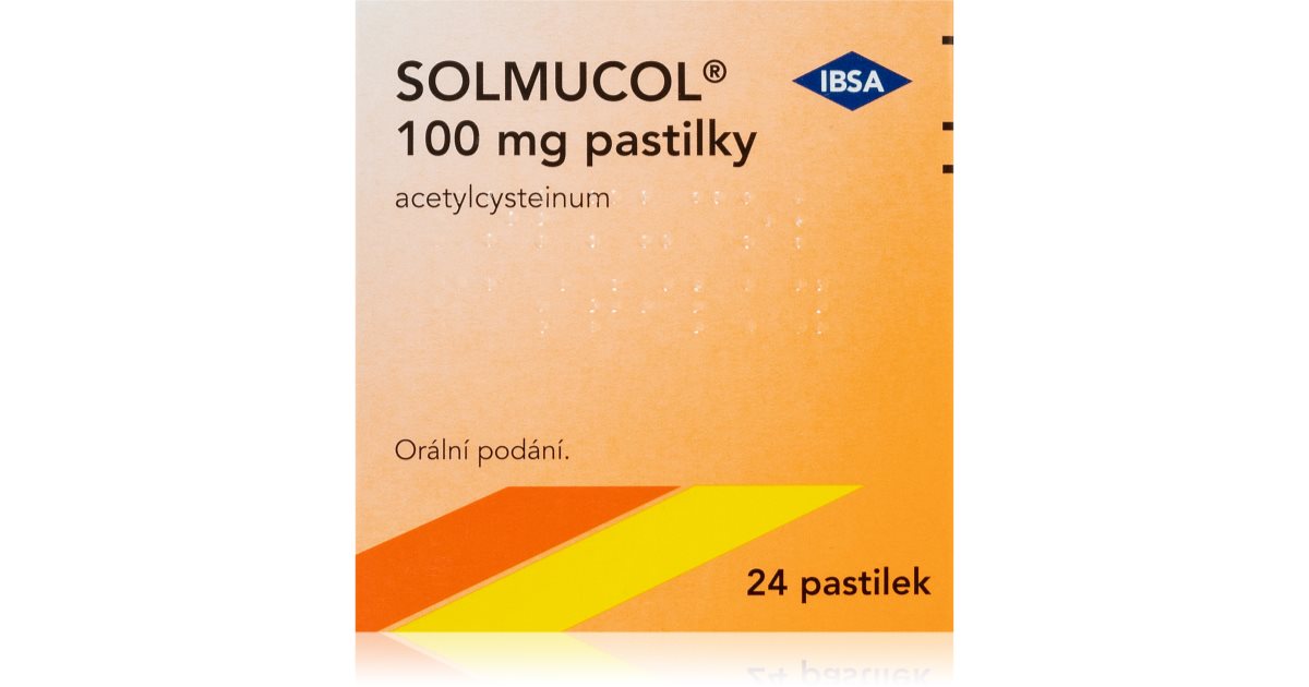 Solmucol Solmucol 100mg pastilky k odkašlávání a rozpouštění hlenu při ...
