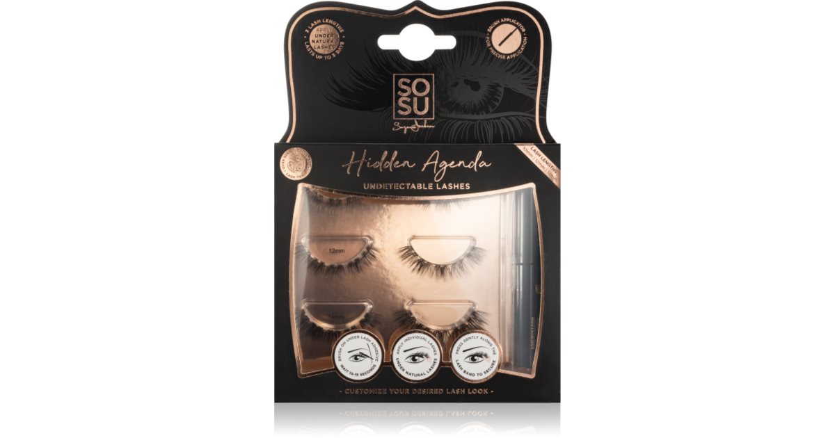 Sosu Cosmetics Hidden Agenda Undetectable Lashes Set Para Pestañas