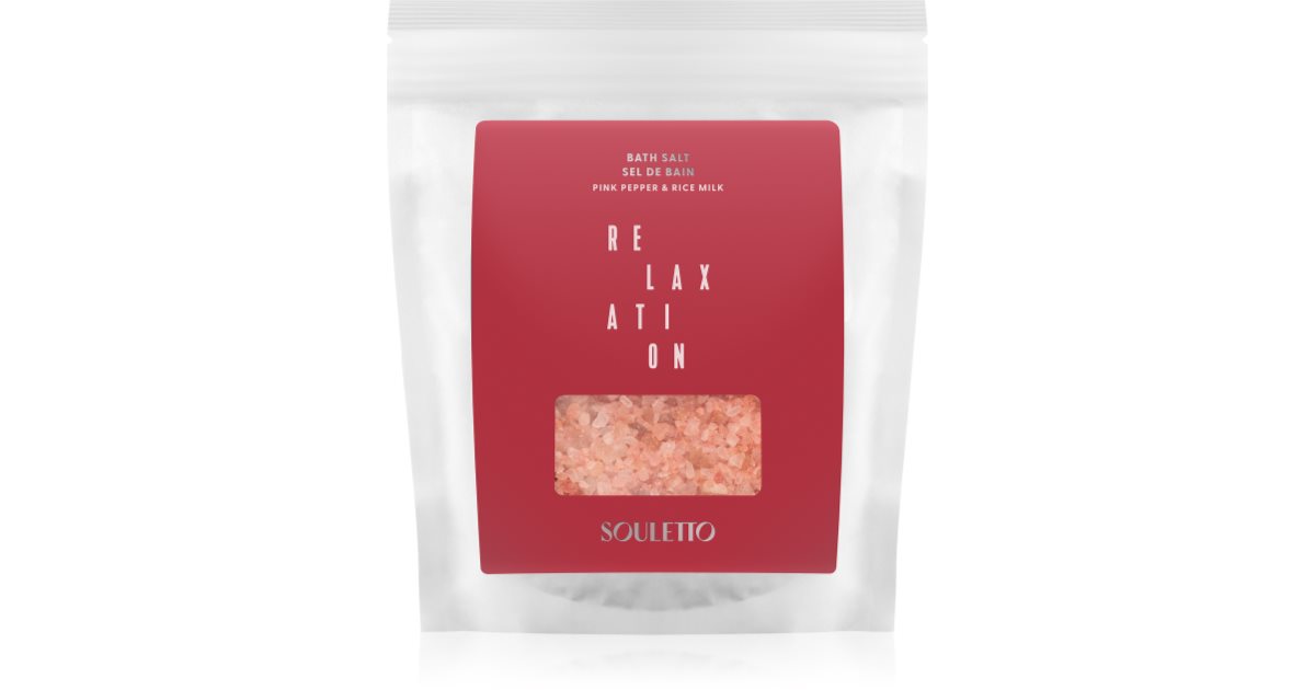 Souletto Pink Pepper & Rice Milk Bath Salt Bath Salts | notino.ie