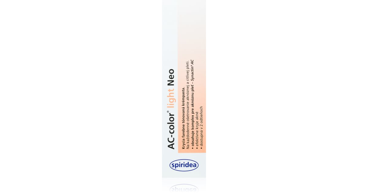 Spiridea AC-color Light Neo creme com cor para pele problemática, acne ...