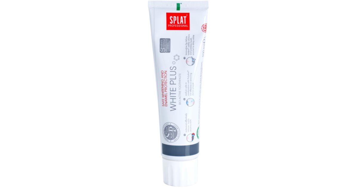 Splat Professional White Plus Bio-Active Toothpaste for gentle teeth ...