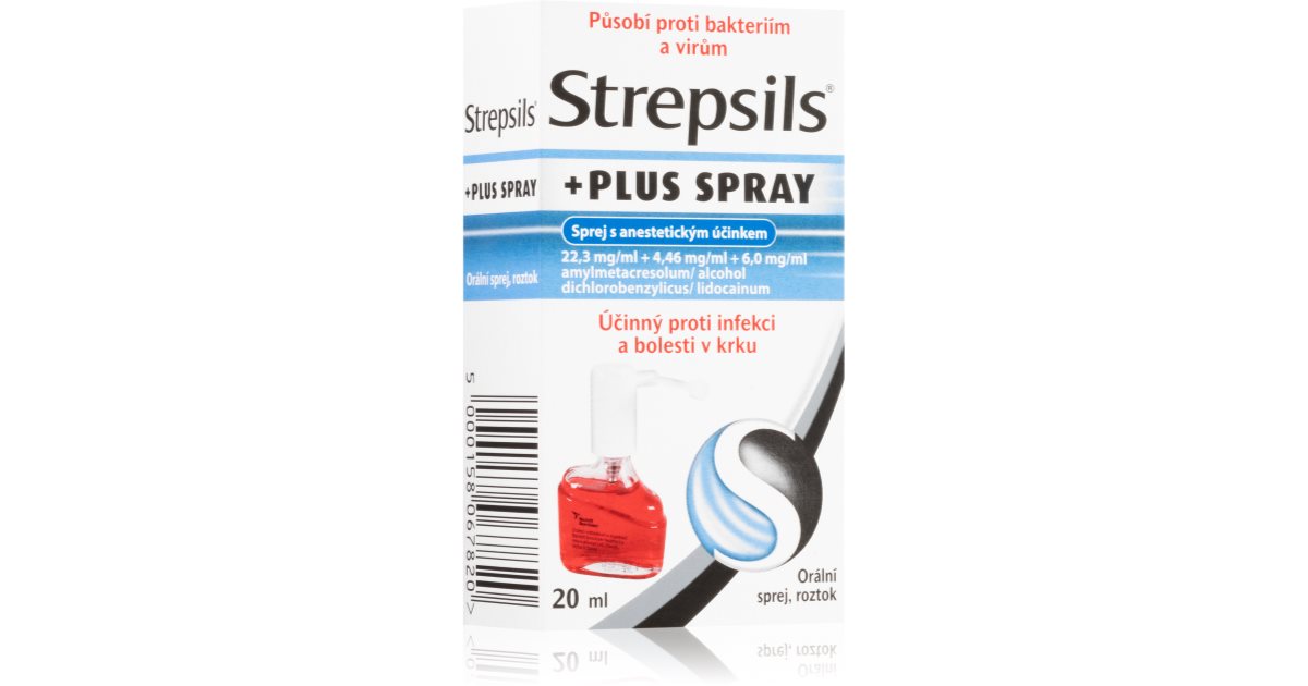 Strepsils Strepsils Plus Spray orální sprej, roztok proti silné bolesti ...