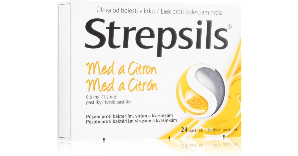 Strepsils Strepsils 0,6mg/1,2mg pastilky na bolest v krku | notino.cz