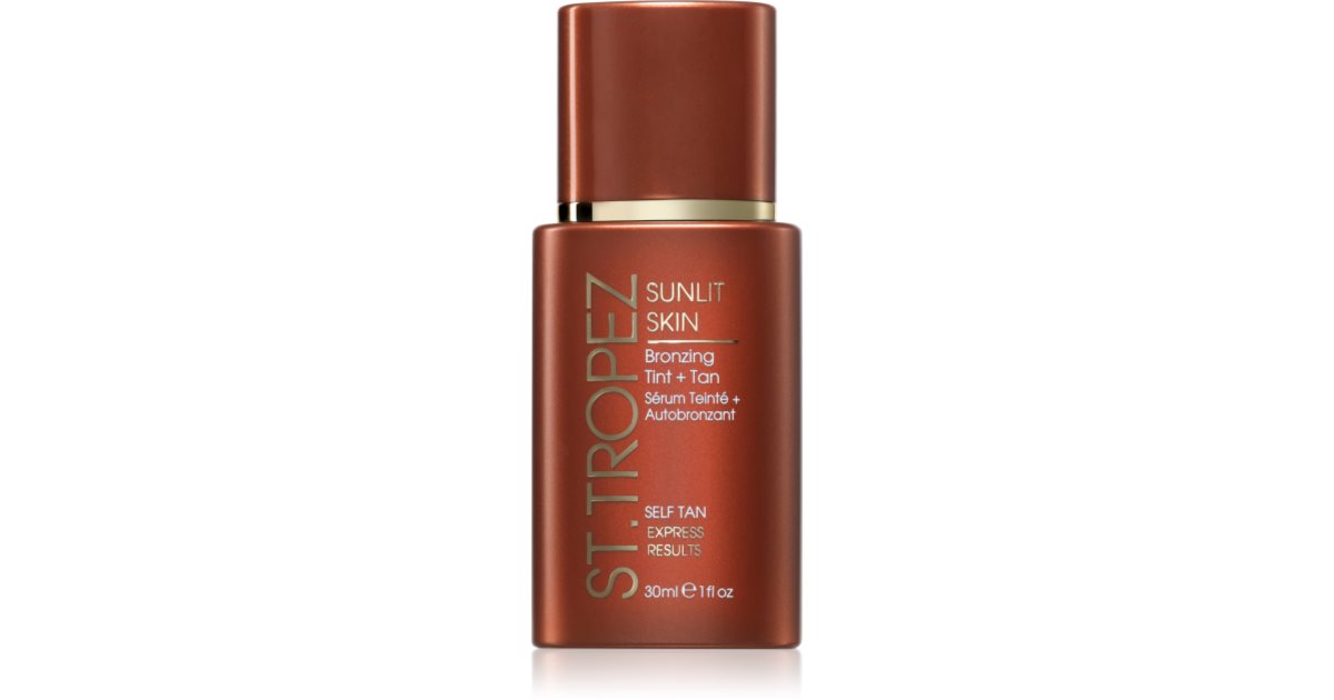 St.Tropez Sunlit Skin Bronzing Tint + Tan tinted self-tanning cream for ...