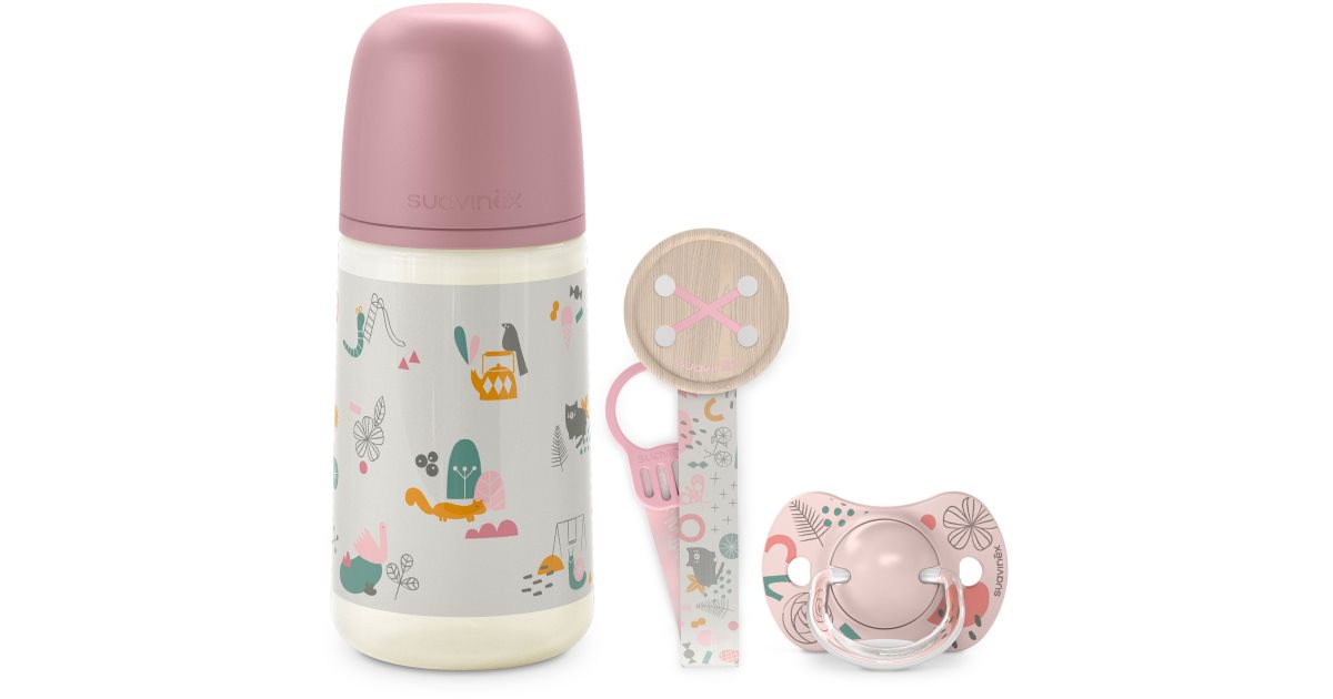 Suavinex Walk Gift Set Pink Gift Set for children from birth 0-6 m ...